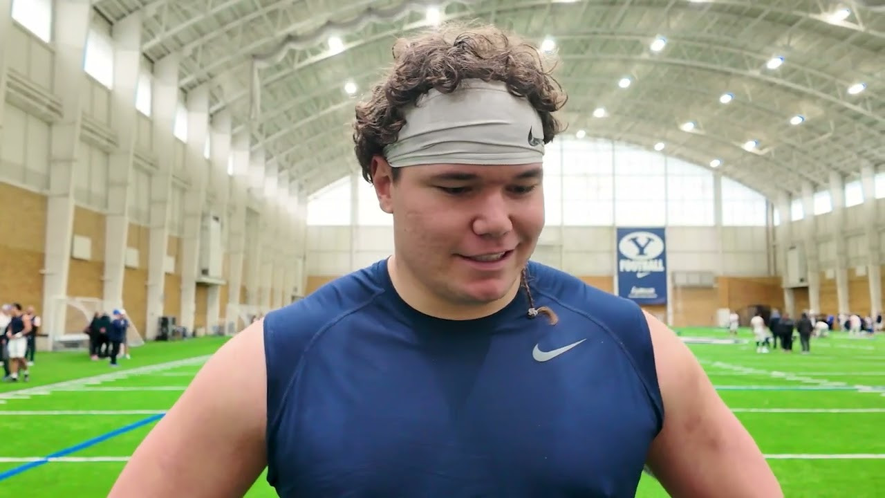 Keanu Tanuvasa | BYU Football | Media Availability | Spring Practice ...