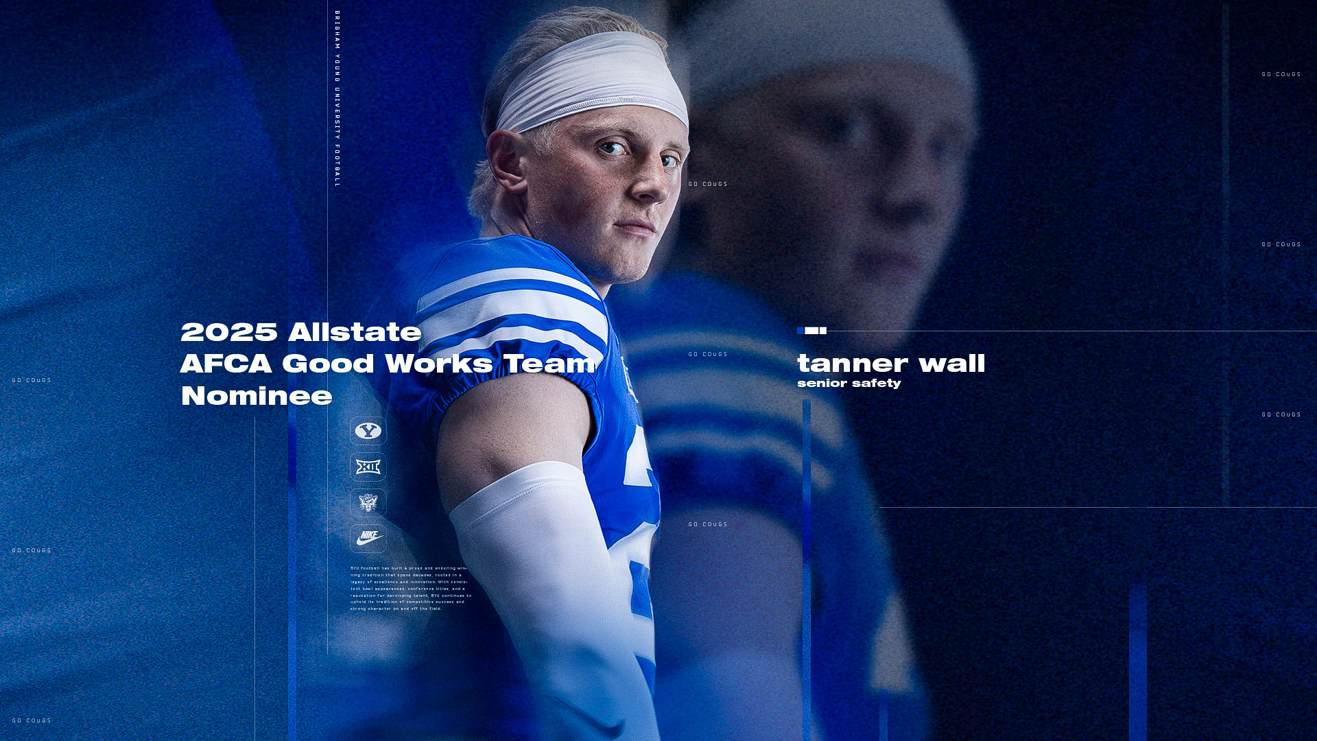 Wall named candidate for the Allstate AFCA Good Works Team - BYU ...