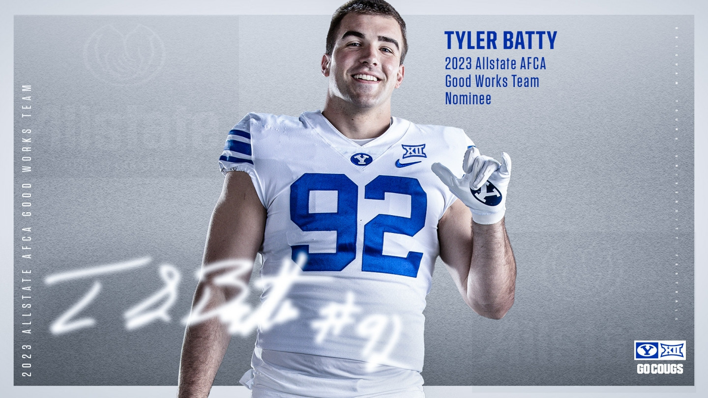 Batty named a candidate for the Allstate AFCA Good Works Team - BYU ...