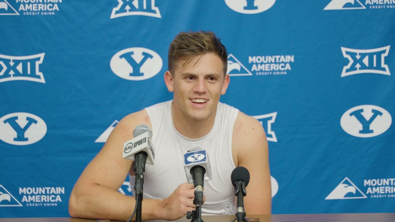 Jake Retzlaff | BYU Football | Postgame | Wyoming | September 14, 2024 - BYU Athletics ...