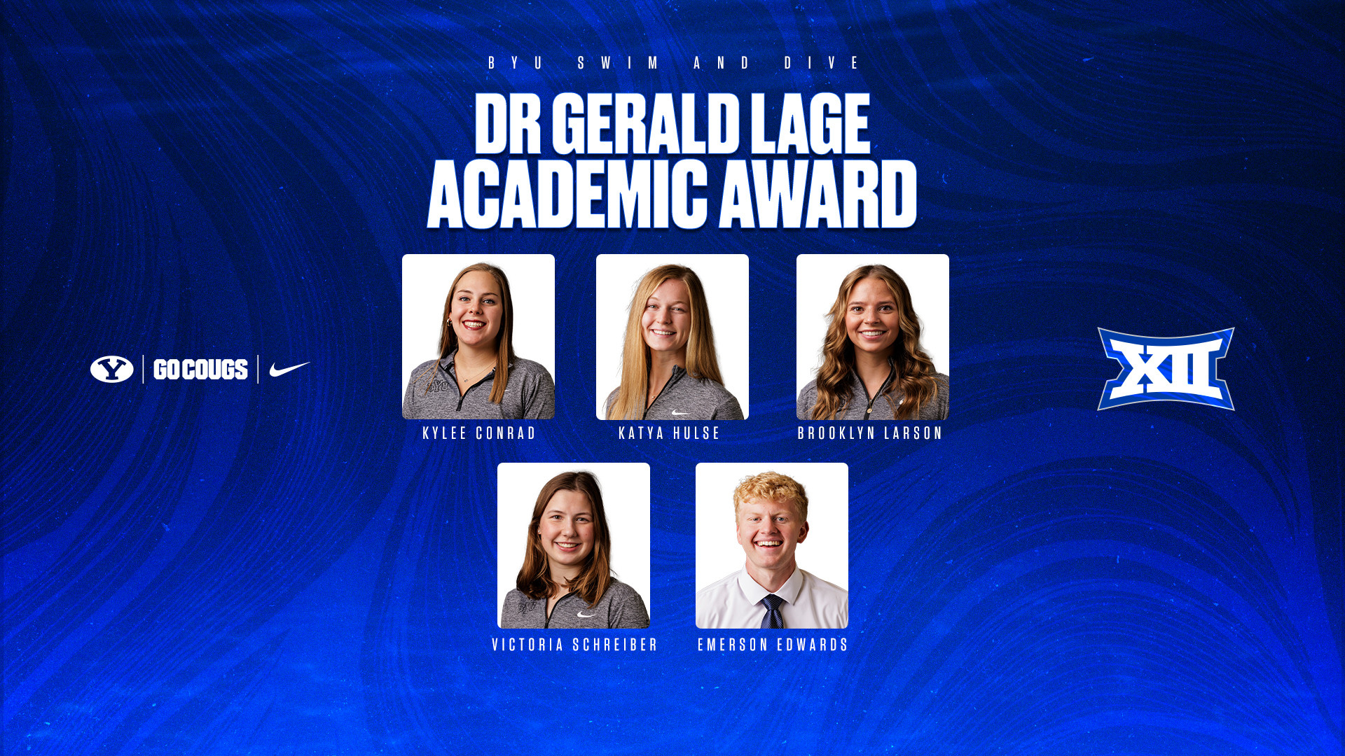 Five Cougars awarded Dr. Gerald Lage Academic Achievement Award - BYU Athletics - Official ...