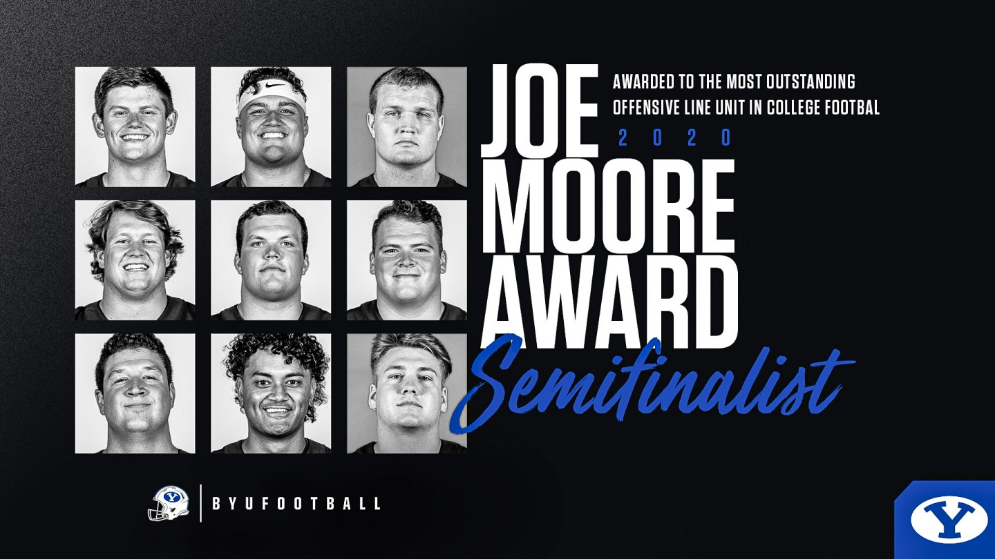 BYU offensive line named Joe Moore Award semifinalists - BYU Athletics ...