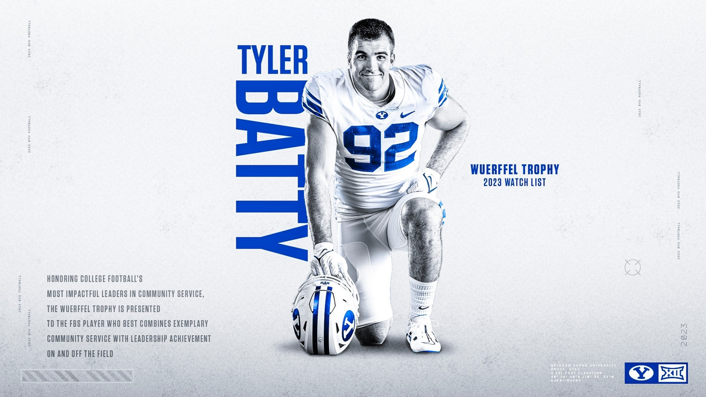 Batty named to the 2023 Wuerffel Trophy watch list - BYU Athletics ...