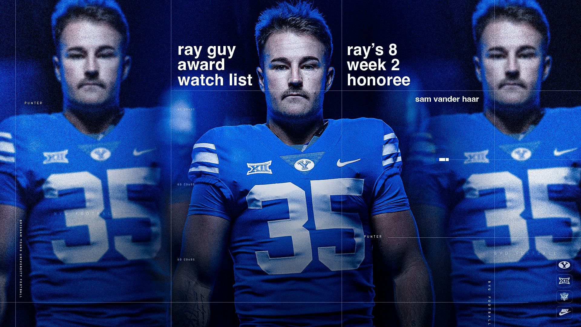 Vander Haar named Ray’s 8 honoree for week two of the season - BYU ...
