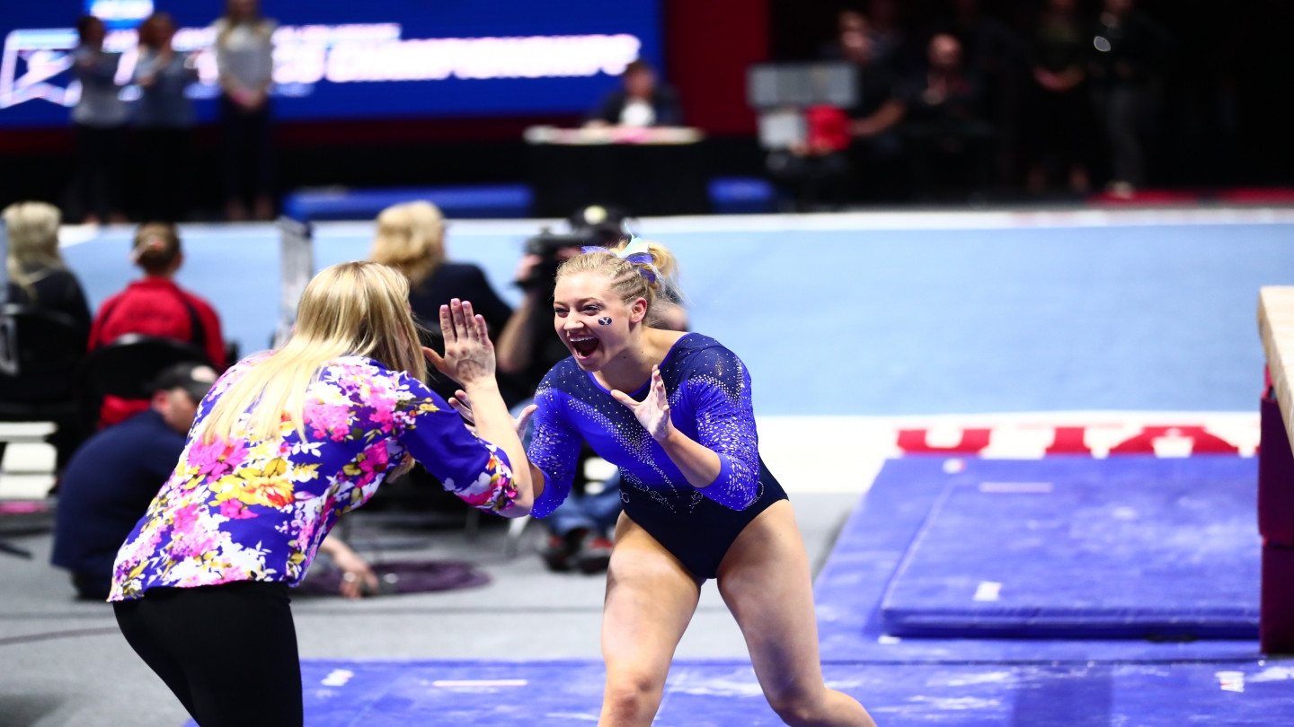 Evans qualifies for nationals as BYU posts highest regionals score in ...