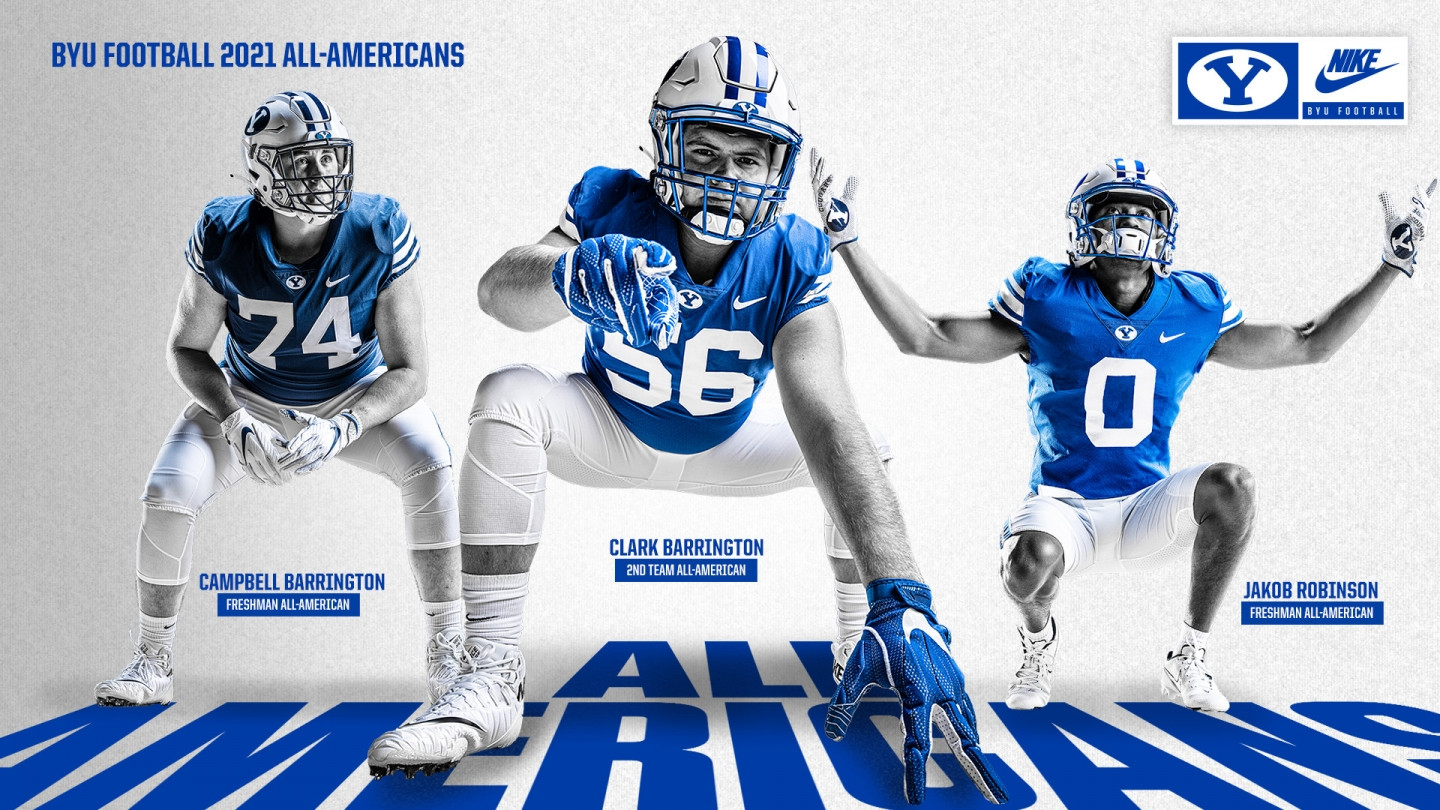 Barrington brothers, Jakob Robinson receive All-America honors - BYU ...