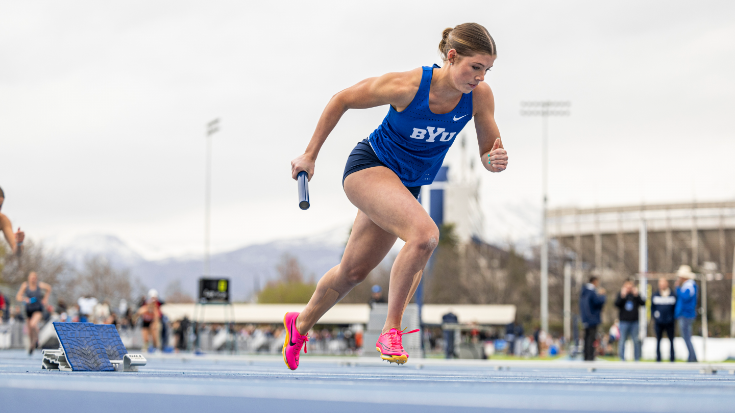Women's 4x100 squad breaks school record in back-to-back seasons - BYU ...