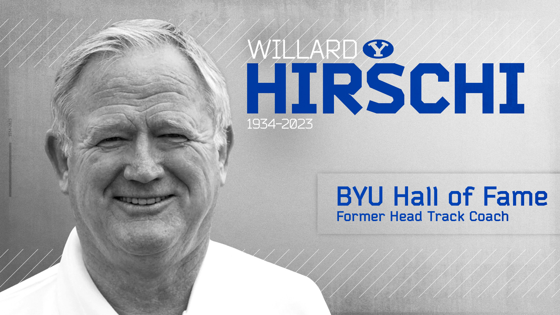 BYU Athletic Hall of Fame Head Track and Field Coach Willard Hirschi ...