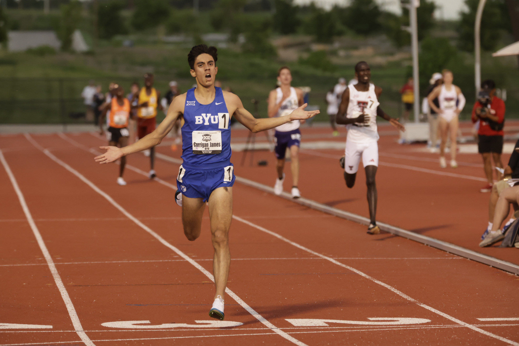 Corrigan breaks second Big 12 meet record, wins 5,000-meters - BYU ...