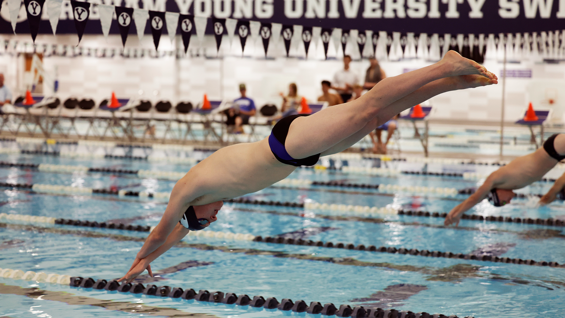 White tops blue in swim and dive's final preseason showing - BYU ...
