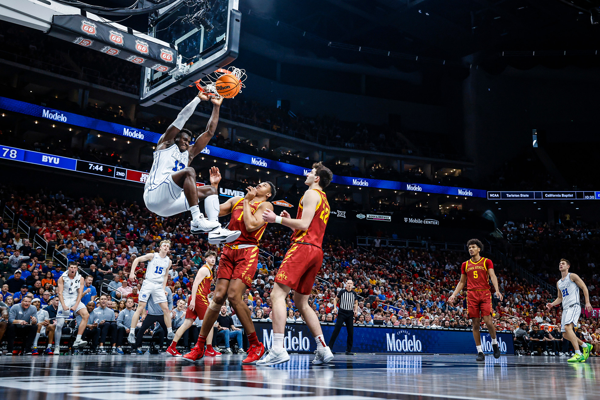 BYU weathers the storm again in 96-92 quarterfinal win over No. 12 Iowa ...