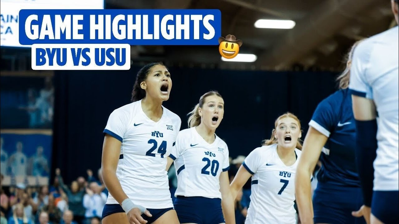 BYU Women's Volleyball vs USU | Full Game Highlights (2024) - BYU ...