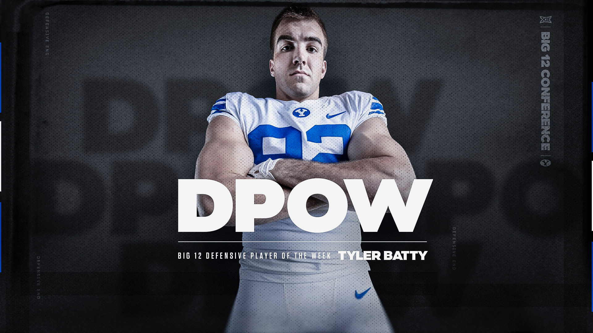 Batty named Big 12 Defensive Player of the Week - BYU Athletics ...