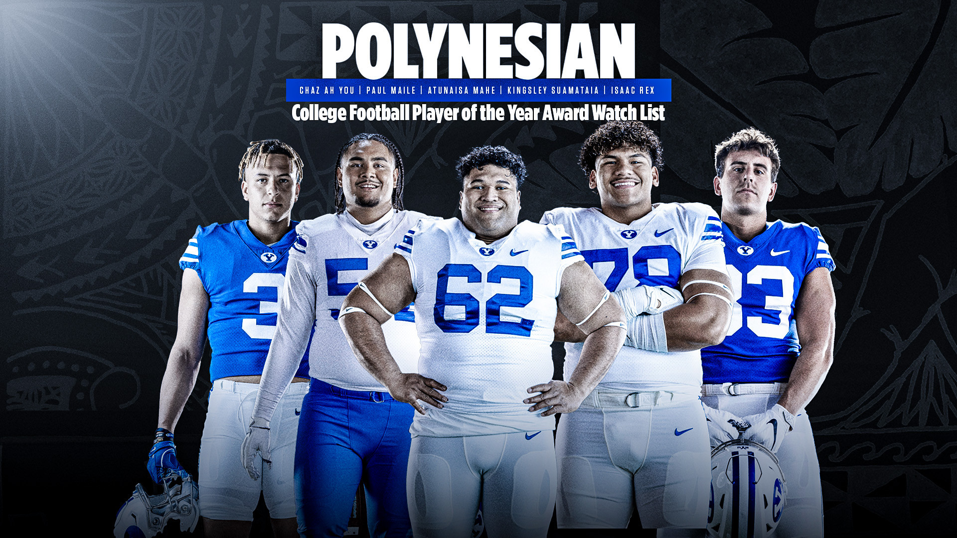 Five Cougars named to the Polynesian College Football Player of the ...