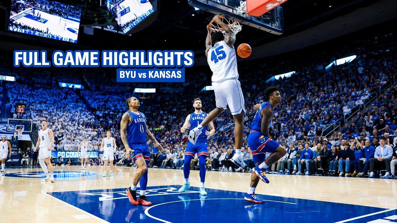BYU Basketball vs Kansas || FULL GAME HIGHLIGHTS - BYU Athletics ...