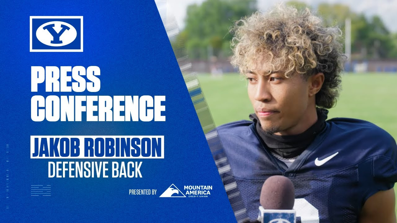 Jakob Robinson | BYU Football | Media Availability | Wyoming ...
