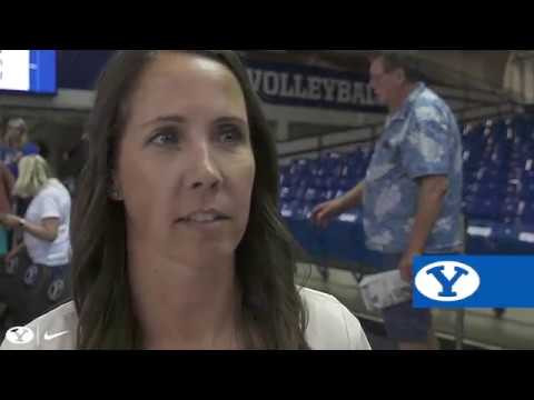 BYU Women's Volleyball vs Sam Houston St - Heather Olmstead Post Game ...