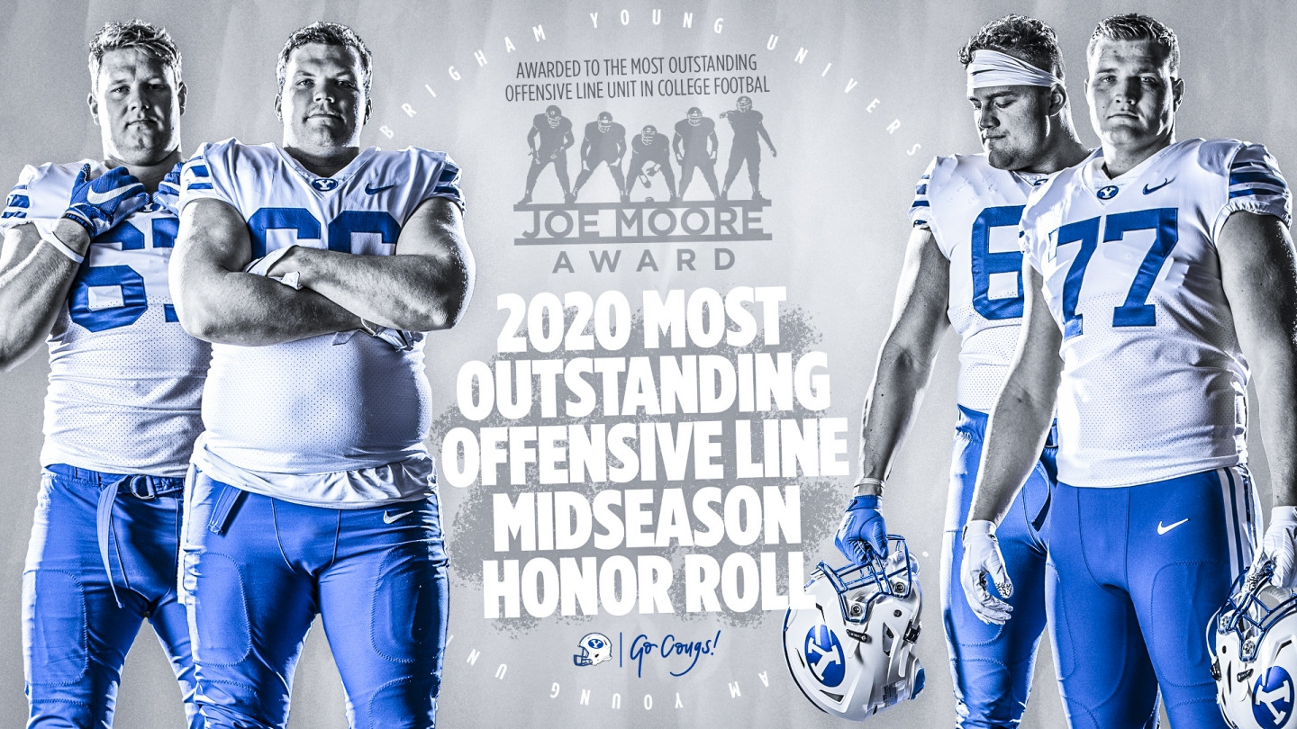 Joe Moore Award recognizes BYU offensive line - BYU Athletics ...