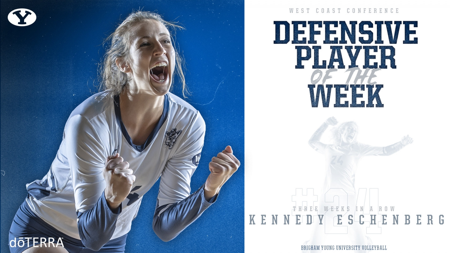 Eschenberg wins third straight WCC Defensive Player of the Week - BYU ...