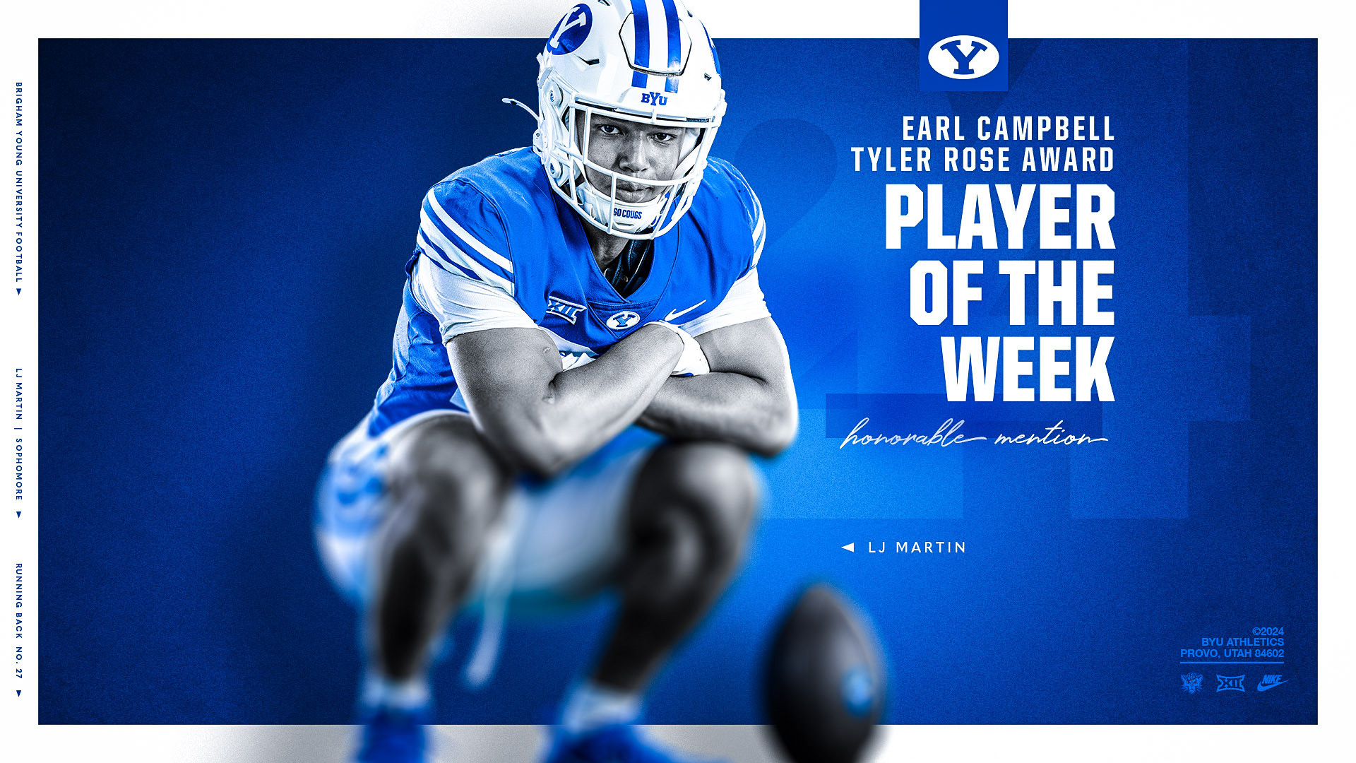 Martin named national player of the week honorable mention - BYU ...